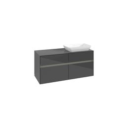 Villeroy & Boch V&B Waschtischunterschrank Collaro 120x54,8x50cm, WT r, LED 8,8 W, glo Gr ; Villeroy & Boch (C114B0FP)