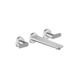 Hansgrohe 3-Loch-Wannenarmatur Axor Citterio cubic cut, chrom, UP Wandmontage (49483000)