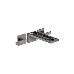 Hansgrohe Fertigset Axor MyEdition 3-Loch-Waschtischarmatur, Wd, o. Pl., pol. bla vc (47082330)