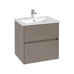 Villeroy & Boch V&B Waschtischunterschrank Collaro 61,1x61x48cm, Waschbecken mittig, taupe ; Villeroy & Boch (C14300VM)