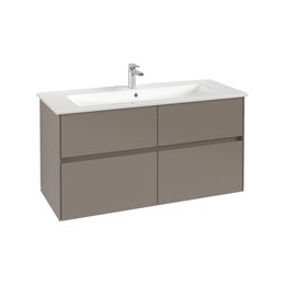 Villeroy & Boch V&B Waschtischunterschrank Collaro 116,1x61x48cm, Waschbecken mittig, taupe ; Villeroy & Boch (C14600VM)