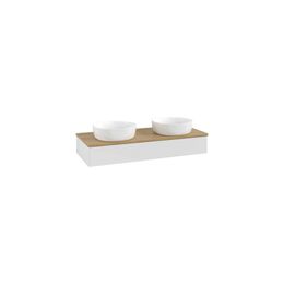 Villeroy & Boch V&B Waschtischunterschrank ohne Frontstruktur, mit Beleuchtung Antao 120x19x50cm, WBP hon. Oa, glo wh. Lac ; Villeroy & Boch (L13011GF)