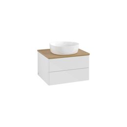 Villeroy & Boch V&B Waschtischunterschrank ohne Frontstruktur -Beleuchtung Antao 60x36x50cm, WBP hon. Oa, glo wh. Lac ; Villeroy & Boch (L18011GF)