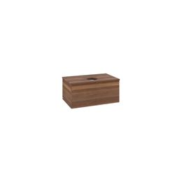 Villeroy & Boch V&B Waschtischunterschrank mit Frontstruktur Antao 80x36x50cm, WBP-farbe w. wal, w. walnut ; Villeroy & Boch (K30112HM)