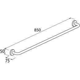Bravat Varuna Badetuchstange 764810 chrom, zum Kleben/Schrauben
