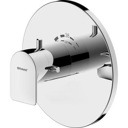 Bravat Milano Fertigset f&uuml;r Brausethermostat 3564082 Unterputz, Thermostat, chrom