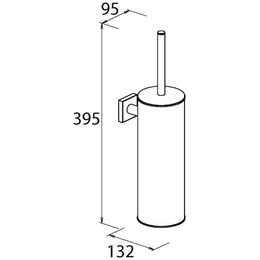 Bravat Quaruna WC-Wandgarnitur 754710 integr. Deckel, chrom, zum Kleben/Schrauben