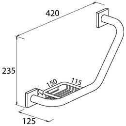 Bravat Quaruna Badewannengriff 754410 chrom