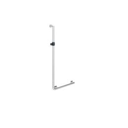 HEWI System 900 Winkelgriff mit Brausehalter 900.33.2034092 1250 x 600 mm, Brausehalter Anthrazitgrau, Ausf&uuml;hrung links