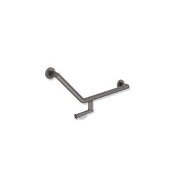HEWI System 900 Winkelgriff 900.22.33260SC 620 x 283 mm, Edelstahl pulverbeschichtet dunkelgrau perlglimmer tiefmatt, rechts