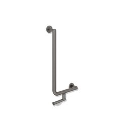 HEWI System 900 Winkelgriff 900.22.10960SC 600 x 300 mm, Edelstahl pulverbeschichtet dunkelgrau perlglimmer tiefmatt, rechts