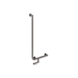 HEWI System 900 Winkelgriff 900.22.11260SC 1000 x 500 mm, Edelstahl pulverbeschichtet dunkelgrau perlglimmer tiefmatt, rechts