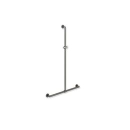HEWI System 900 Duschhandlauf 900.35.43260DD 1250 x 1184 mm, pulverbeschichtet dunkelgrau tiefmatt/chrom