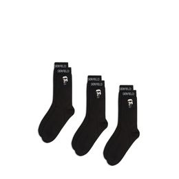K by KARL LAGERFELD Karl Lagerfeld Socken 'Ikon' Herren Gr&ouml;&szlig;e 43/46 hellbeige / schwarz / wei&szlig;