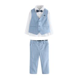 Baker by Ted Baker Set: Weste, Hemd und Hose Jungen Gr&ouml;&szlig;e 86 blau / wei&szlig;
