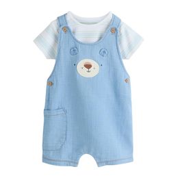 next Set Jungen Gr&ouml;&szlig;e 68 blue denim / pastellblau / braun / wei&szlig;