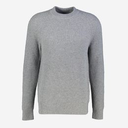 Grauer Pullover aus Lammwollmischung