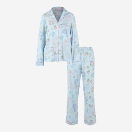 Chelsea Peers Blaues Pyjamaset mit Lebensmittelmuster