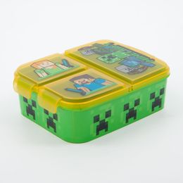 b store Gr&uuml;n-gelbe Lunchbox mit Minecraft-Motiv 18x13,5cm