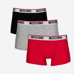 Moschino Underwear 3er-Pack mehrfarbige Boxershorts mit Logo