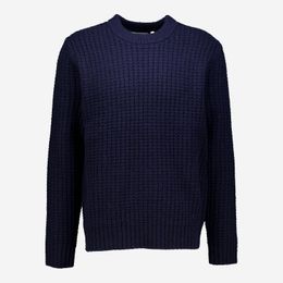 Dunkelblauer Pullover aus Lammwollmischung