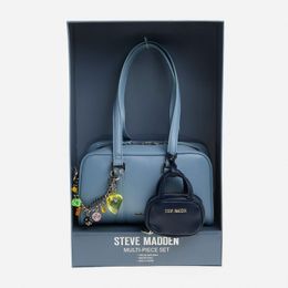 Steve Madden Hellblaue Schultertasche mit Logo-Details