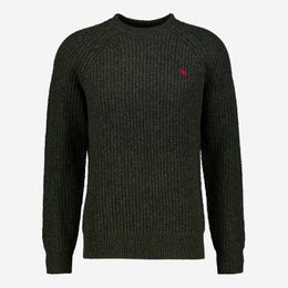 Gr&uuml;ner Pullover aus Lammwollmischung