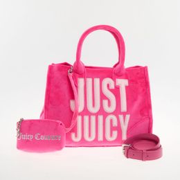 Juicy Couture Pinke Iris Patch Tote Bag aus Velours
