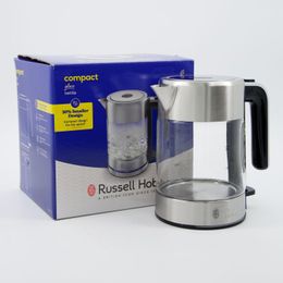Russell Hobbs 24191-70 Compact Wasserkocher aus Glas und Edelstahl 0,8l