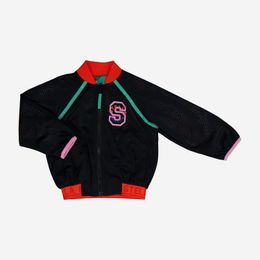Stella McCartney Kids Schwarze wendbare Baseballjacke