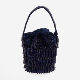 Dunkelblaue Tasche mit Pailletten