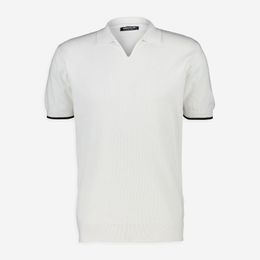 Carisma Wei&szlig;es gestricktes Poloshirt
