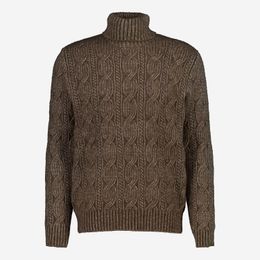 Brauner Pullover mit Rollkragen