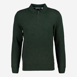 Dunkelgr&uuml;ner Pullover mit Rei&szlig;verschluss