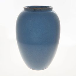 Bitz Blaue Vase aus Steingut mit reaktiver Glasur 25x16cm