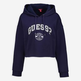 Guess Dunkelblauer Cropped Fit Kapuzenpullover