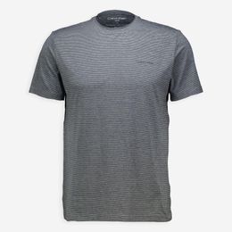 Calvin Klein Graues T-Shirt mit Streifenmuster