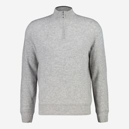 Grauer Pullover mit Rei&szlig;verschluss