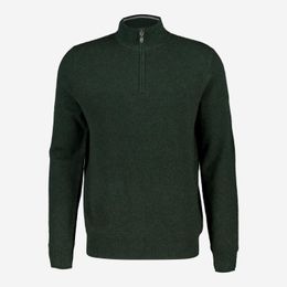 Dunkelgr&uuml;ner Pullover aus Wollmischung