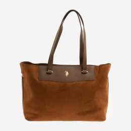 Braune Artisan Tote Bag aus Wildlederimitat