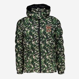 19V69 Italia Gr&uuml;ne Steppjacke mit Pixel-Camo-Muster