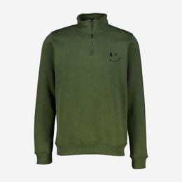 Clean Cut Copenhagen Gr&uuml;nes Patrick Sweatshirt mit Stehkragen