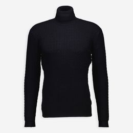 Schwarzer Rollkragenpullover