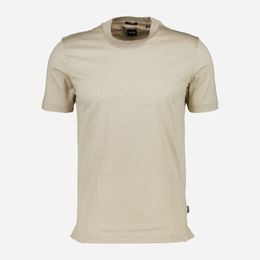 BOSS Taupefarbenes H-Thompson T-Shirt mit Monogrammmuster