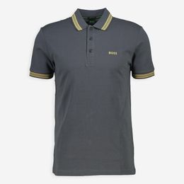 BOSS Graues Poloshirt mit gesticktem Logo