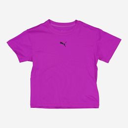 Puma Violettes Sport-T-Shirt mit Logo-Detail