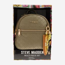 Steve Madden Gr&uuml;ner Rucksack mit goldfarbenen Elementen