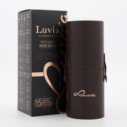 Luvia 15-teiliges ros&eacute;goldfarbenes Make-up-Pinselset mit Etui