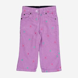 Stella McCartney Kids Violette Wide Leg Hose aus Cord mit Herzmuster