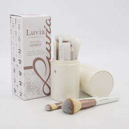 Luvia 15-teiliges wei&szlig;es Make-up-Pinselset mit Etui
